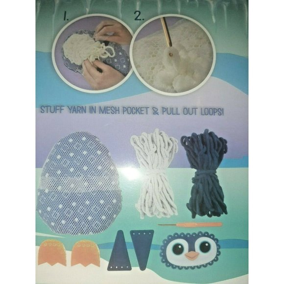 ALEX | Other | Penguin Crochet Kit Fluff Your Own Plush Chenille Kids ...